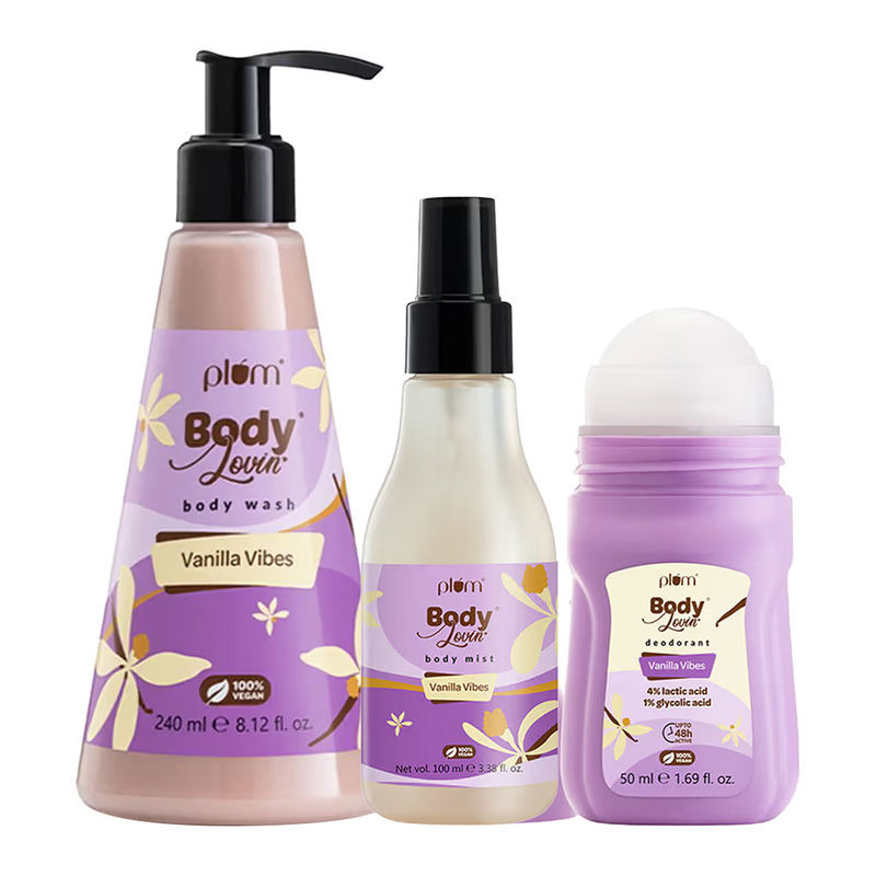 Buy Plum Bodylovin' Vanilla Vibes Body Wash, Body Mist & Roll-on Trio ...