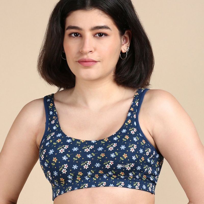 Buy Tailor and Circus Womens Tencel Modal Micro Sports Bra - Blue Online