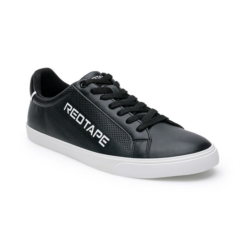 Buy Red Tape Men Solid Black Sneakers Online