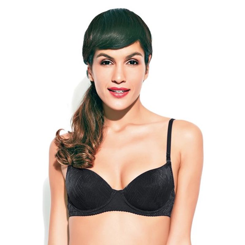 Enamor Balconette Underwired Padded Bra - Black (36C) - F008: Buy Enamor Balconette Underwired ...