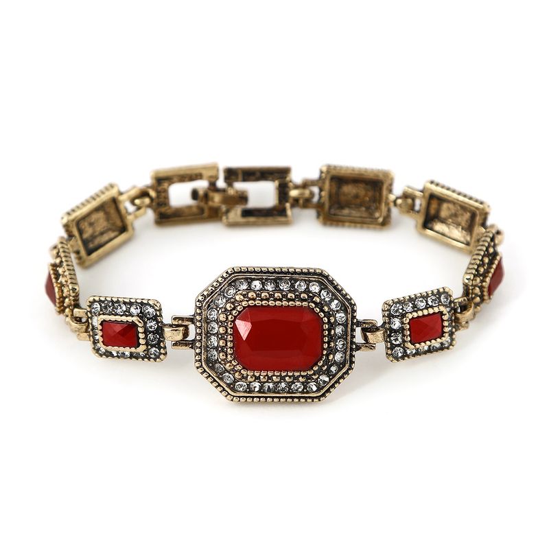 Buy SOHI Gold Plated Designer Red Stone Bracelet Online