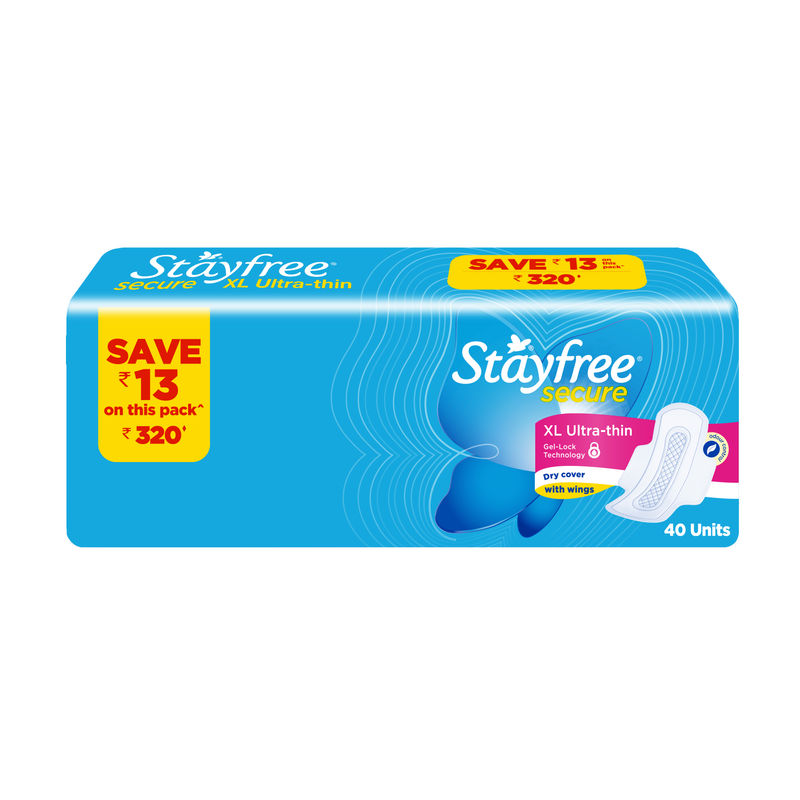 Buy Stayfree Secure Extra Large Ultra Thin Sanitary Pads with Dry Cover ...