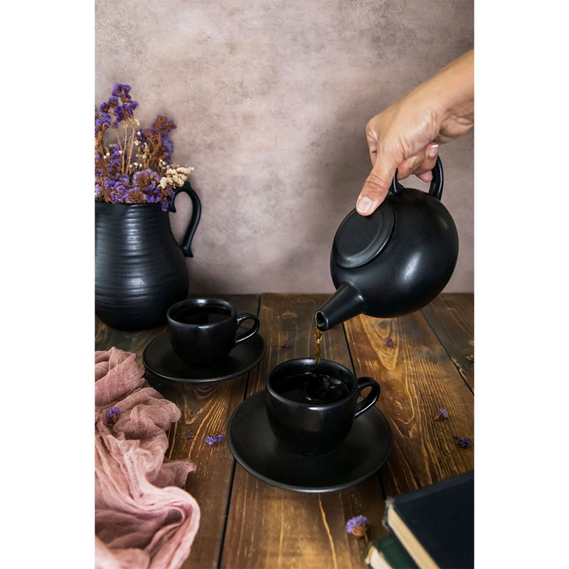 Buy Amalfiee Ceramics Handmade Aamaya Enchanting Tea Essentials Of 9 ...