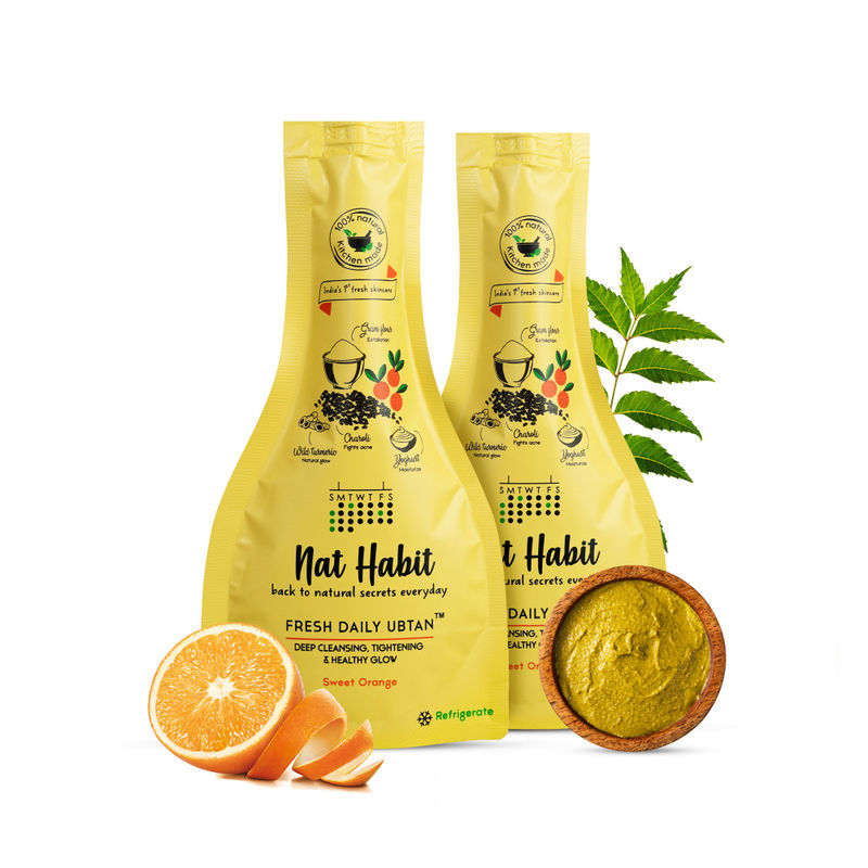 Nat Habit Fresh Daily Ubtan Face Pack - Sweet Orange (Pack Of 2): Buy ...