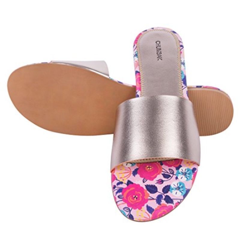 Buy Chumbak Roses Metallic Sliders Online