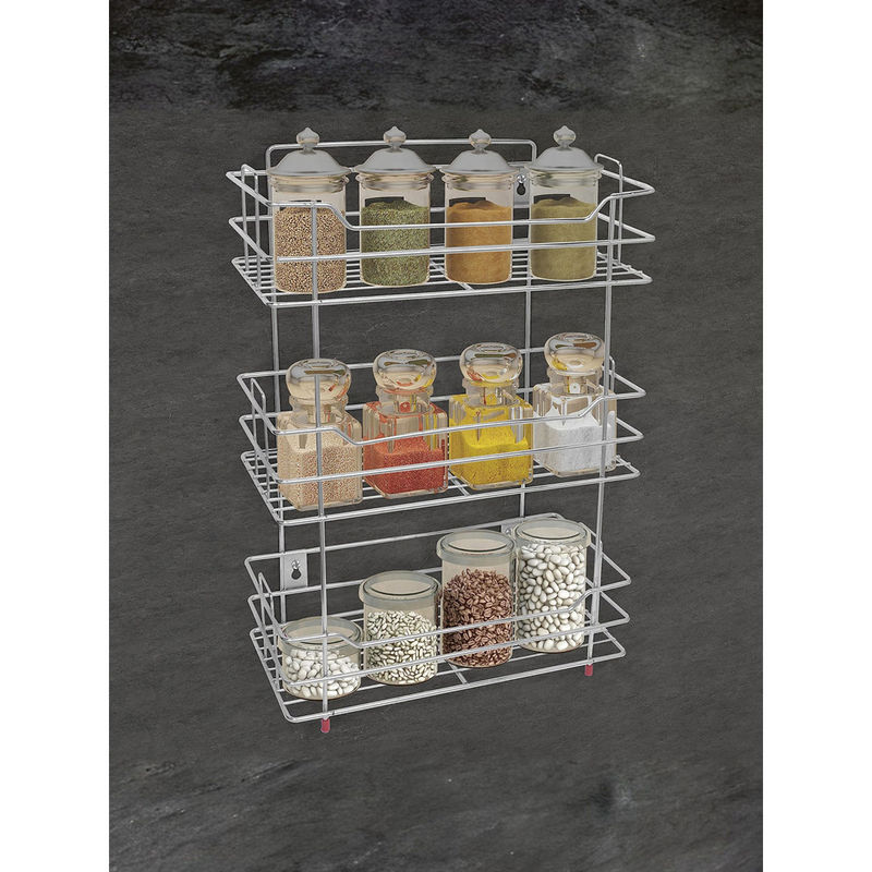Buy Plantex Stainless Steel Multipurpose 3 Tier Kitchen Rack Online