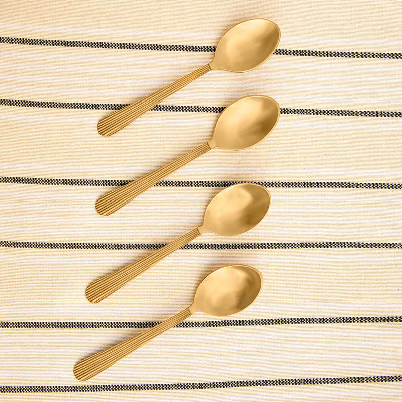 Buy Ellementry Celestial Brass Tea Spoon (Set of 4) Online