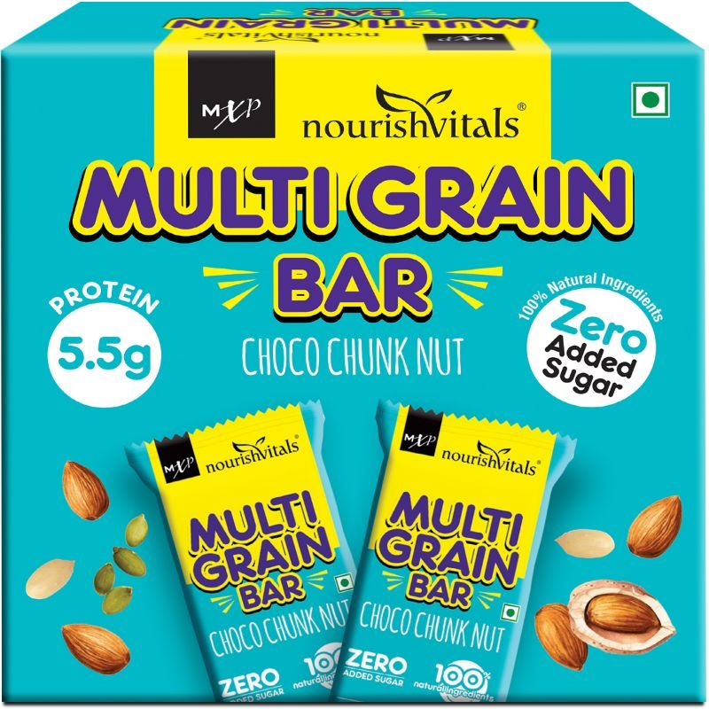 Buy Nourish Vitals Multigrain Choco Chunk Nuts Bar Online
