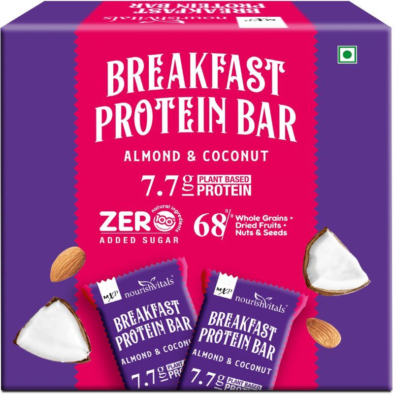 Buy Nourish Vitals Breakfast Protein Bar - Almond & Cocount Online