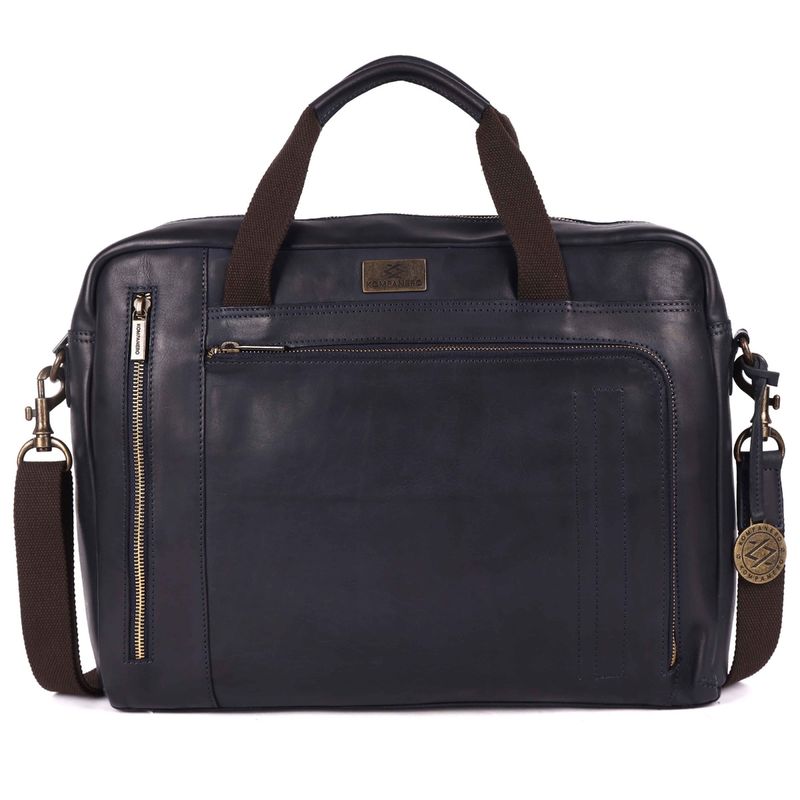 Buy Kompanero Navy Denis The Portfolio Messenger Bag 15 Inch Laptop Online