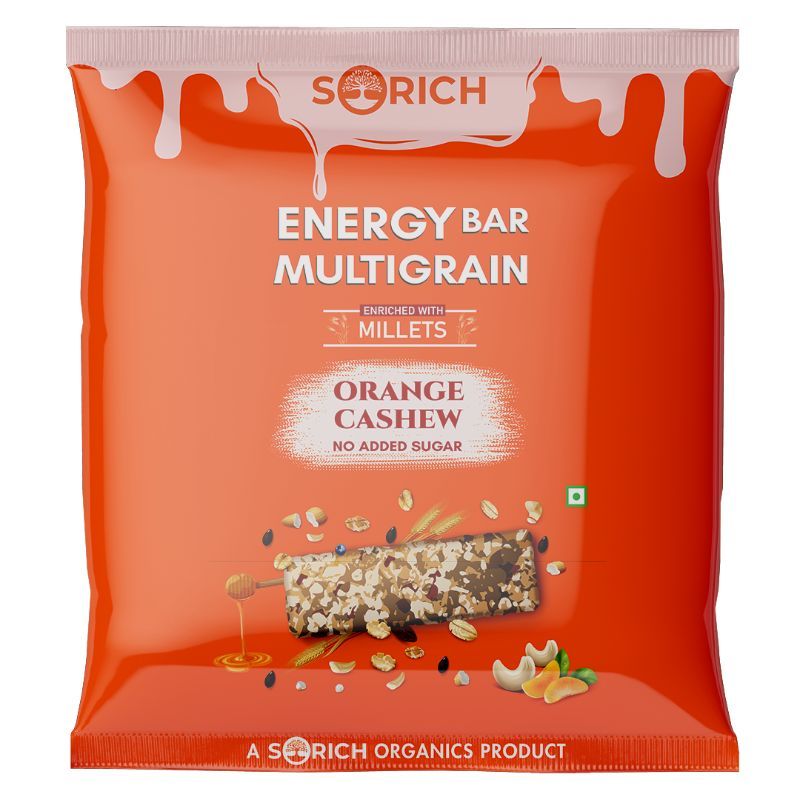Buy Sorich Organics Multigrain Energy Orange Cashew Bar With High ...
