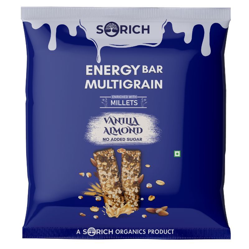 Buy Sorich Organics Multigrain Energy Vanilla Almond Bar With High ...