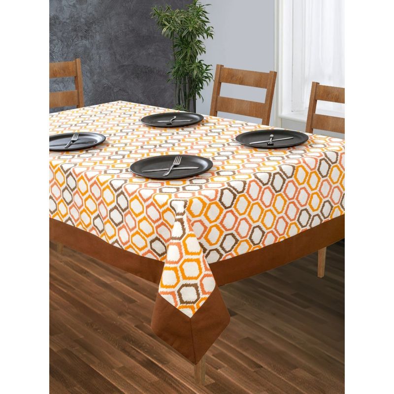 Buy SHADES OF LIFE Multi Ikkat Border With Plain Border Center Table ...