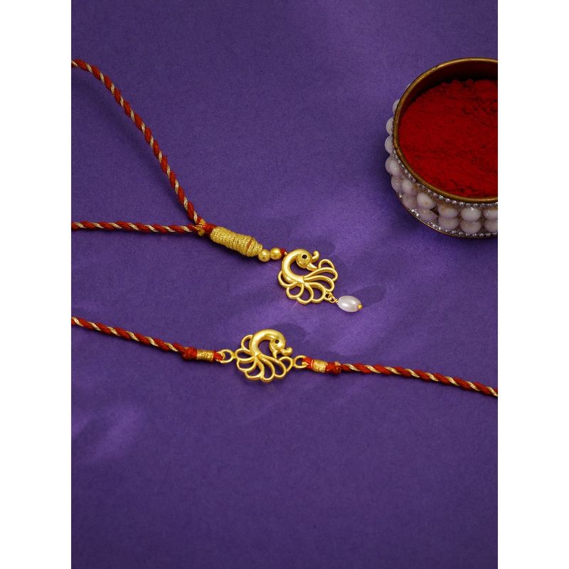 Buy GIVA 925 Silver Rakhi Combo for Bhai and Bhabhi (Rakhi Set of 2) Online