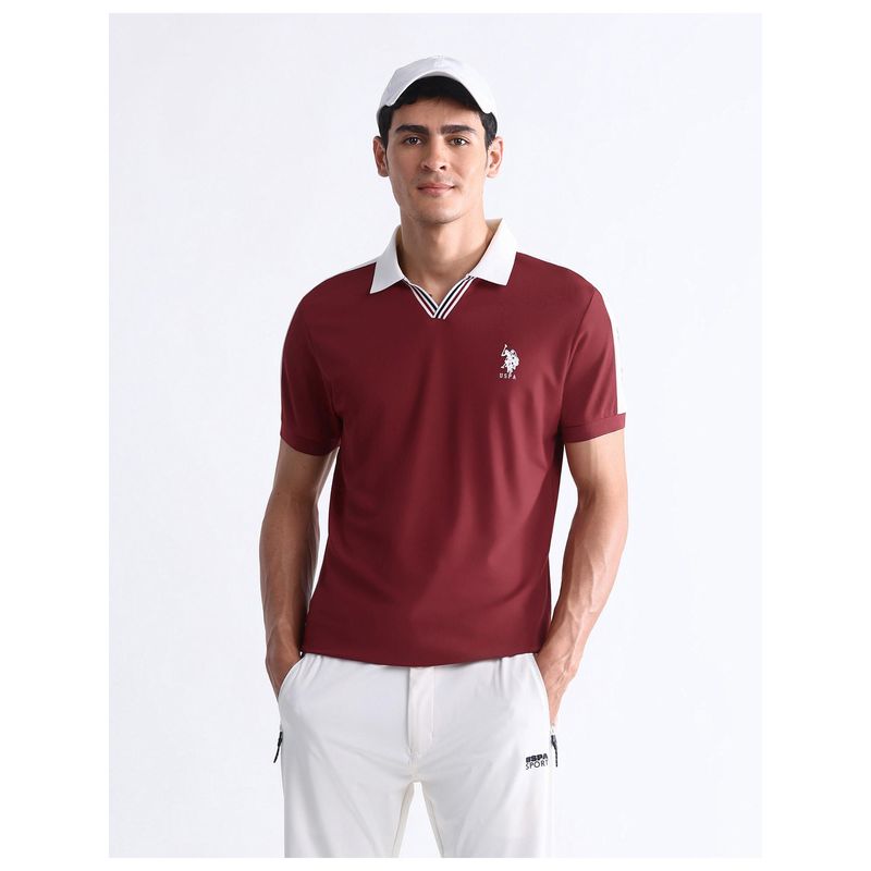 Buy U.S. POLO ASSN. Active Sports Mens Solid Slim Fit Polo Shirt Online