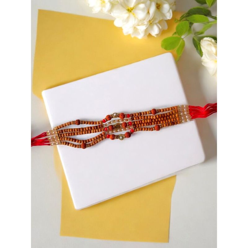 Buy Accessher Rudra'S Adorned Statement Rakhi Gifting with Roli Kumkum ...
