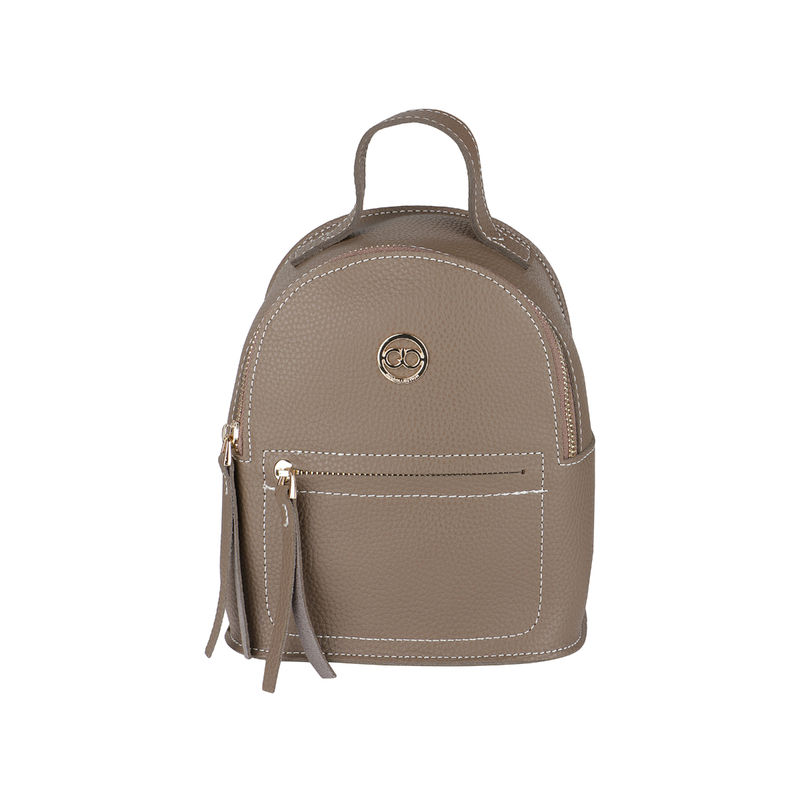 Buy Gio Collection Women's Tan Solid Backpack Online
