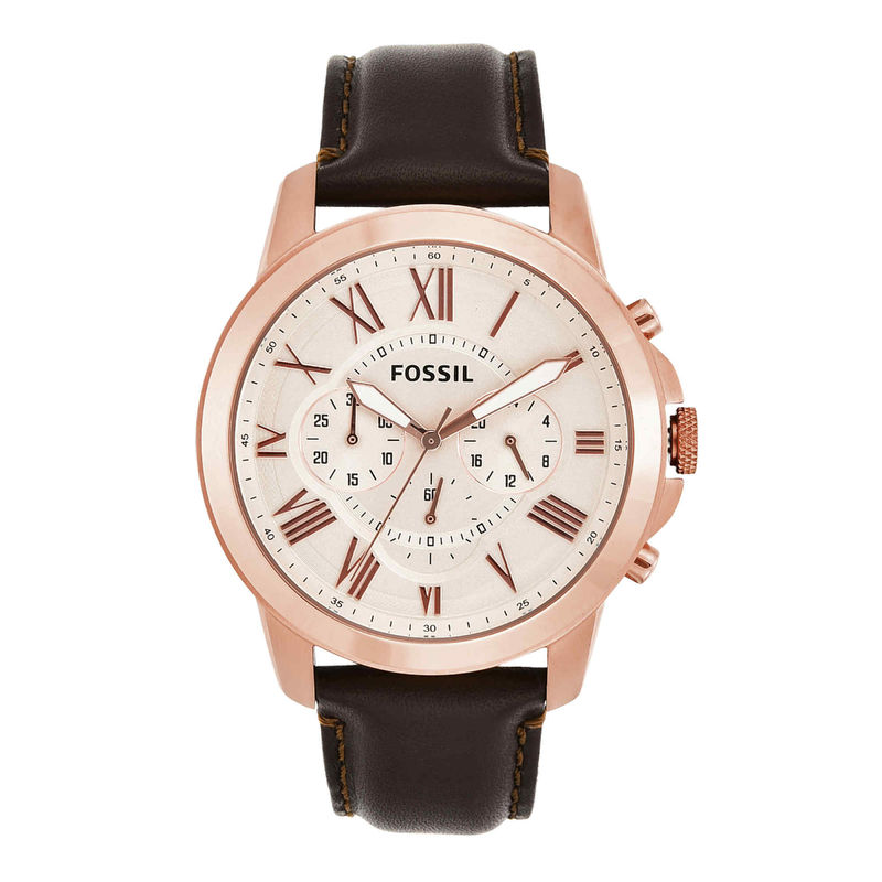 Buy Fossil Grant Dark Brown Watch FS4991 For Men Online
