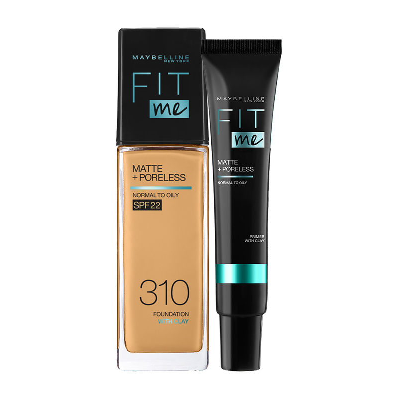 Buy Maybelline New York Fit Me Foundation 310 Sun Beige + Fit Me Matte ...