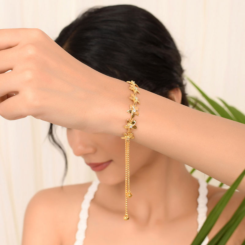 Buy Voylla Hawaii Plumeria Draw Strings Bracelets Online