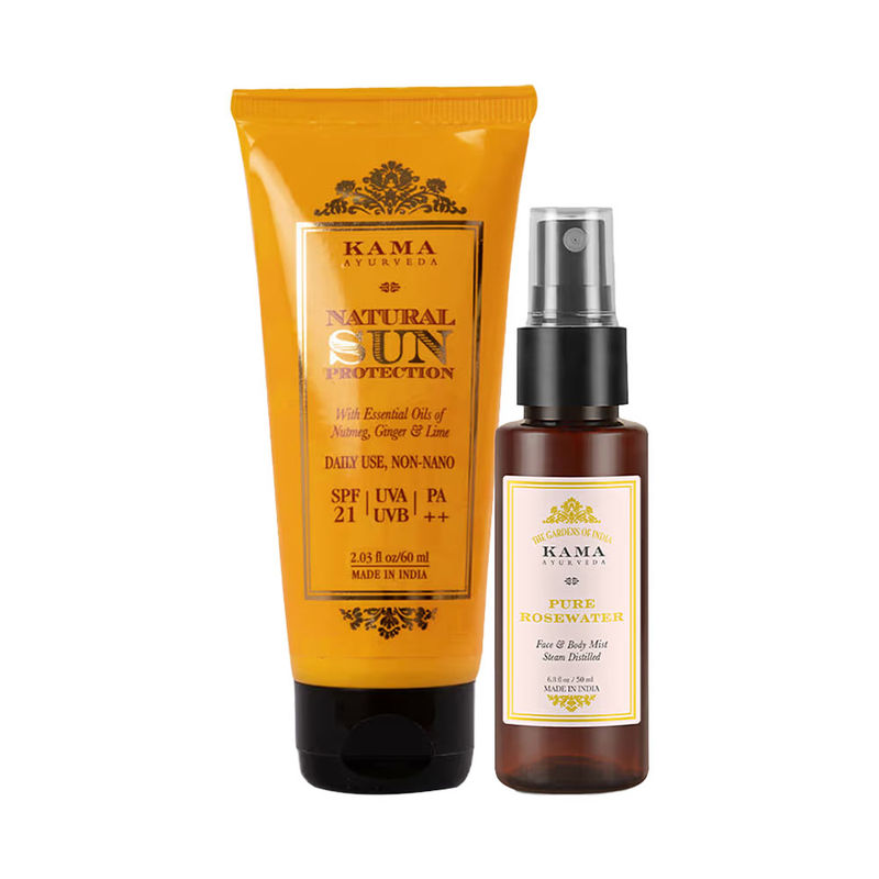 Buy Kama Ayurveda Summer Essentials (Sunscreen + Rose Water) Online