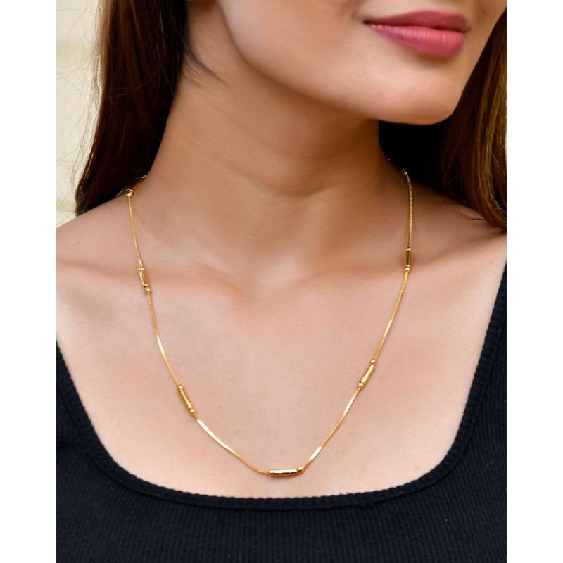 Buy VOJ Gold Plated Designer Chain With Gold Pipe Online