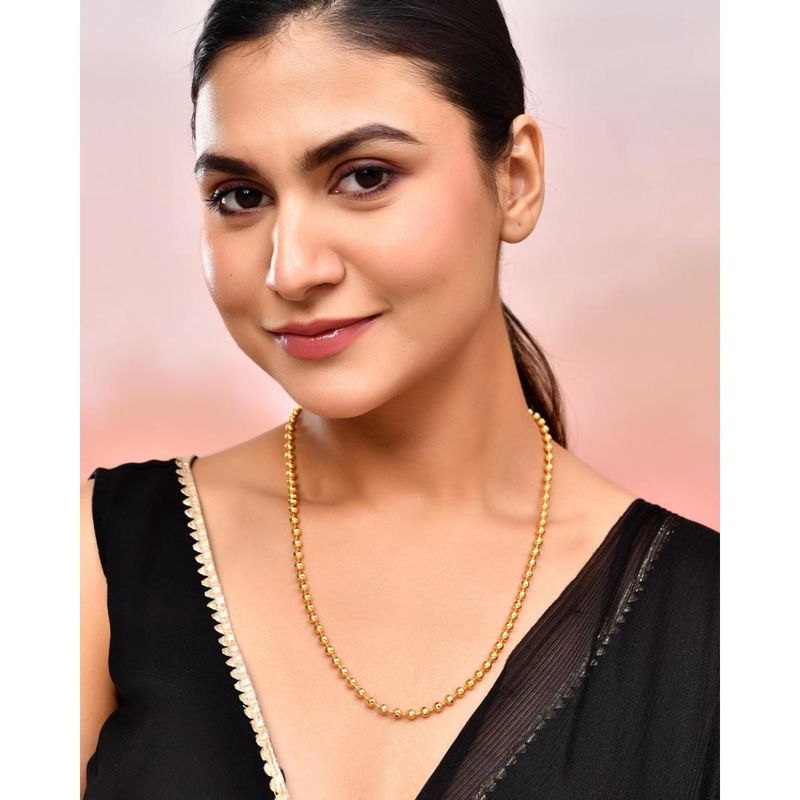 Buy VOJ Gold Plated Dotted Chain For Women Online