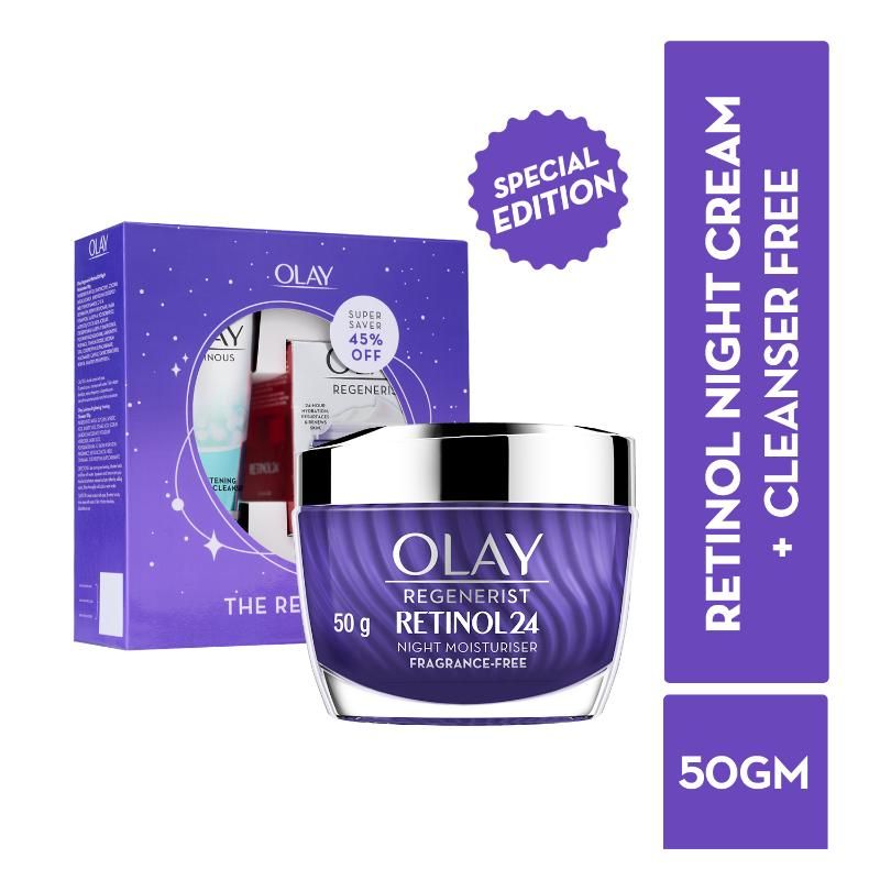 Buy Olay Retinol Kit For Overnight Repair, Anti-Ageing Night Cream With ...