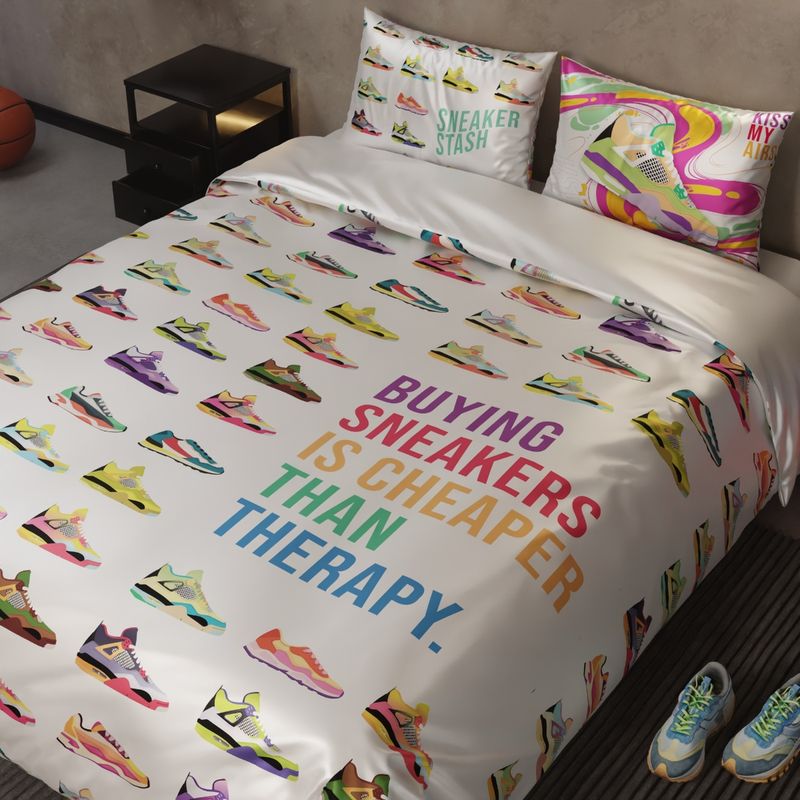 Buy QuirkLoom Dunk Dreams Bedsheet & Comforter with 2 Pillow Covers Online