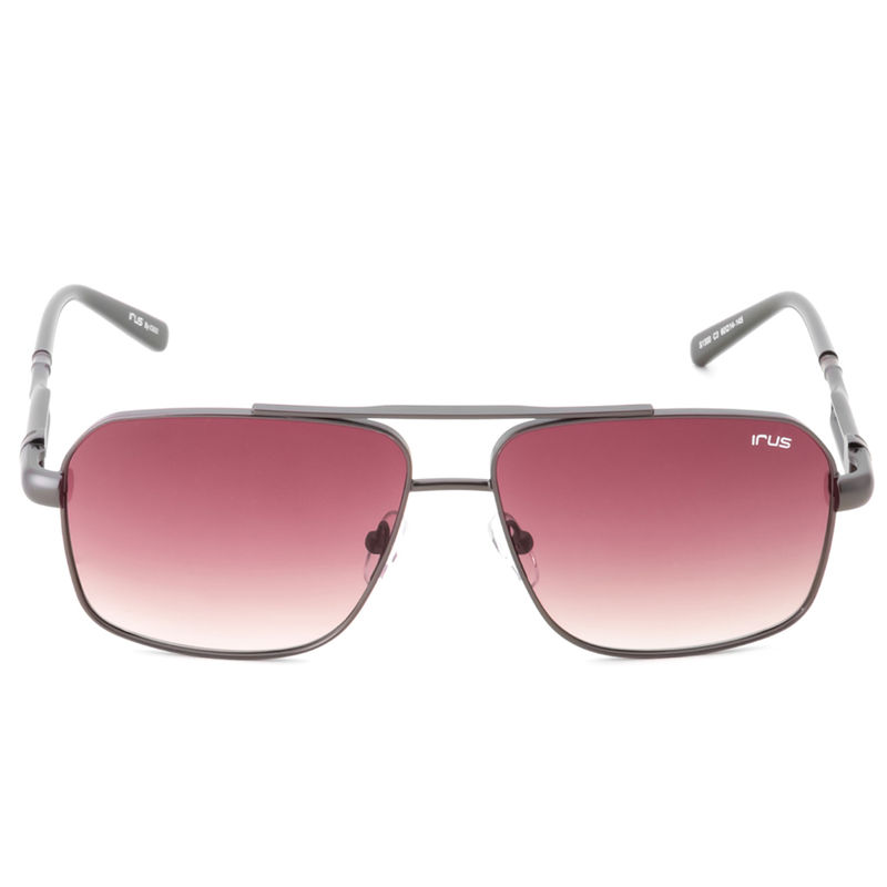 Buy IRUS Men Full UV Protected Maroon Lens Sunglasses - IRS1300C3SG Online