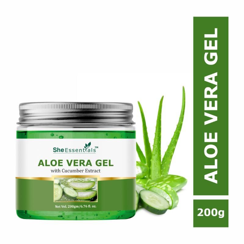 Buy She Essentials Aloe Vera Gel With Pure Aloe Vera & Cucumber Extract ...