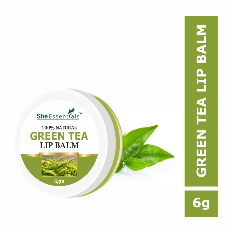 Buy She Essentials Green Tea Lip Balm For Lip Lightening, Dry & Chapped ...