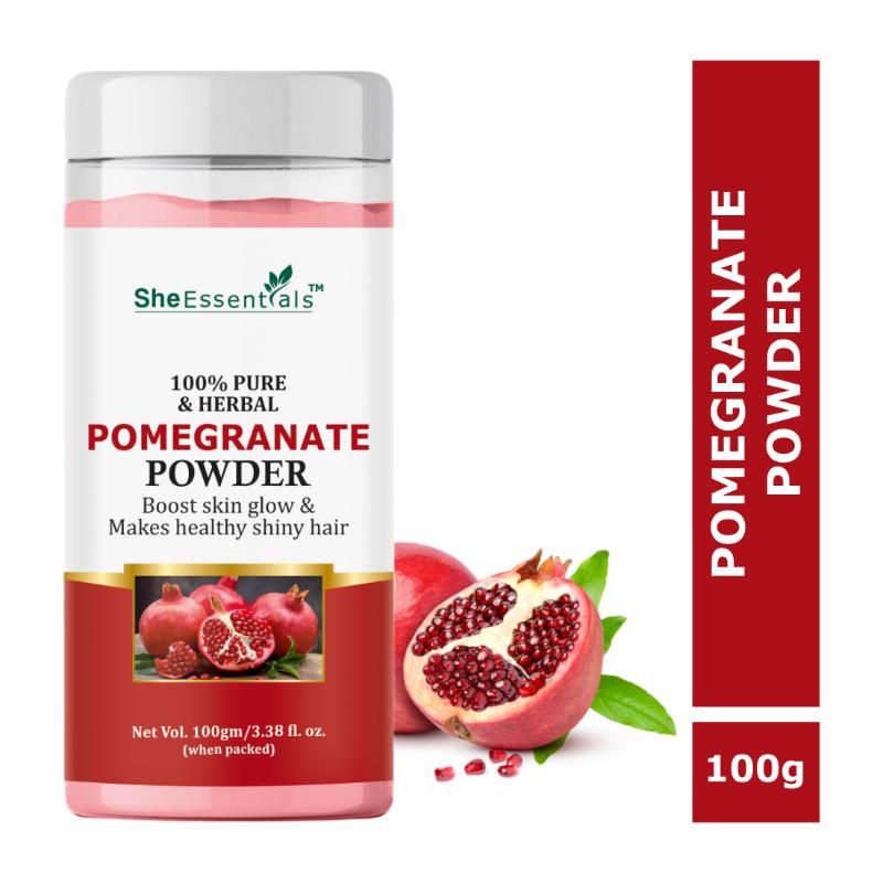Buy She Essentials 100% Pure Pomegranate Peel Powder Face Pack & Mask ...