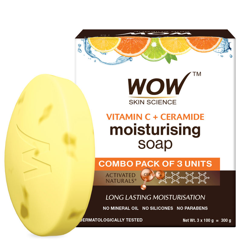 Buy WOW Skin Science Vitamin C & Ceramide Moisturizing Soap - Pack of 3 ...