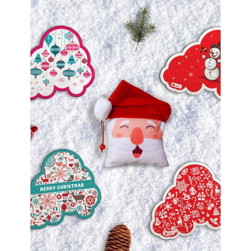 Buy Indigifts Christmas Gifts Cloud Fridge Magnets and Revesible Santa ...