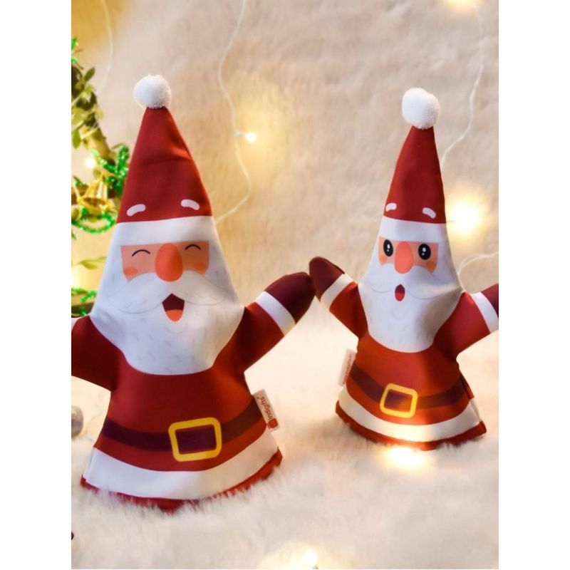 Buy Indigifts Christmas Gift Santa Printed Red Hand Puppet Online