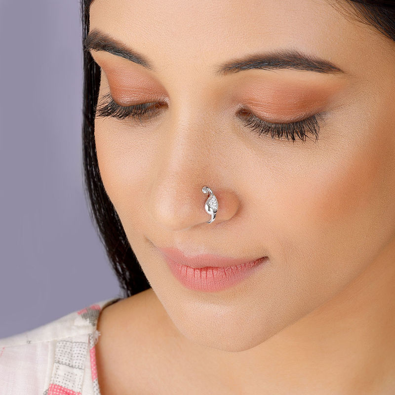 Buy GIVA Sterling Silver Tropical Glow Nose Pin for Women & Girls Online