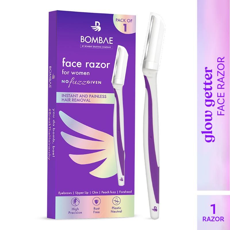 Buy Bombae Reusable & Painless Face & Eyebrow Razor For Instant Glowing ...