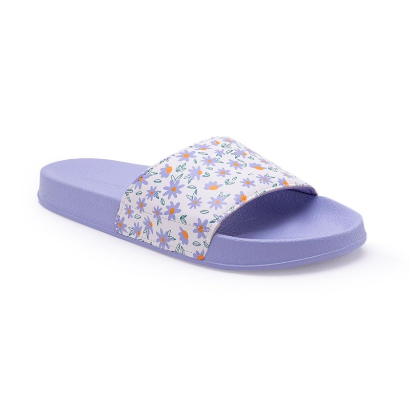 Buy Red Tape Women Printed Purple Sliders Online