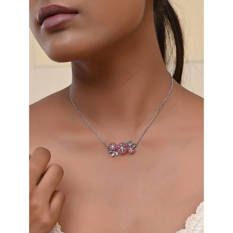 Buy Voylla Bloom 925 Sterling Silver Mio Necklace Online