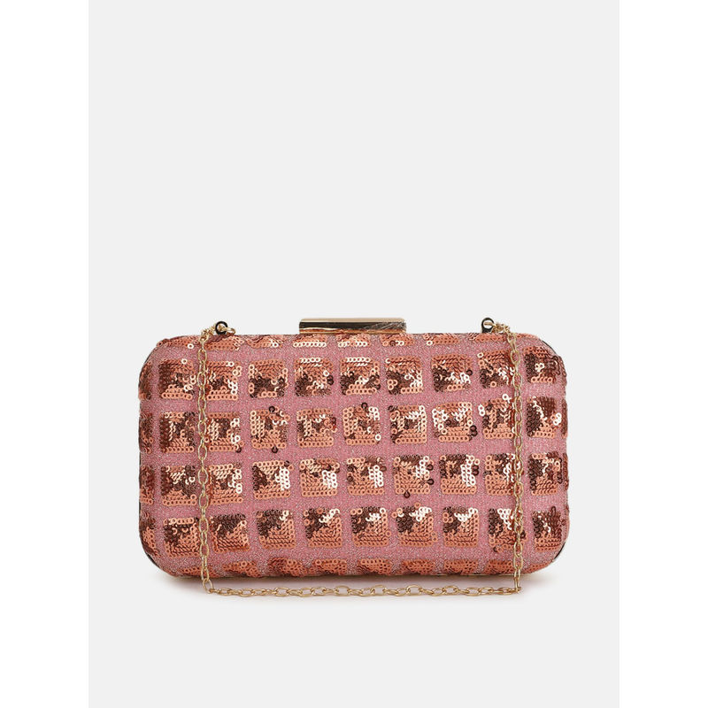 Buy Fabbhue Women Pink Box Clutch Online