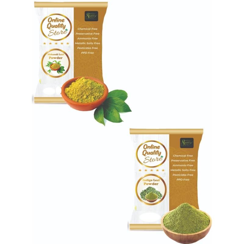 Buy Online Quality Store Indigo & Mehendi Hair Color Powder For Black ...