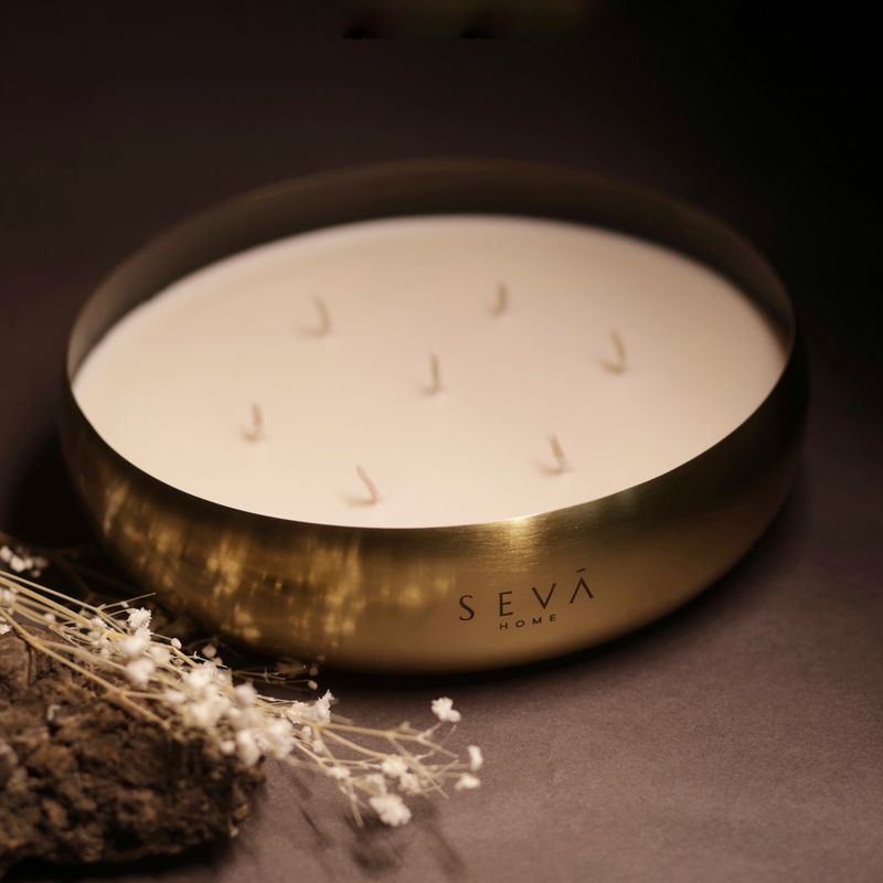 Buy SEVA HOME Medley Candle - Bloom (Gold) - Large Luxury Gifting ...