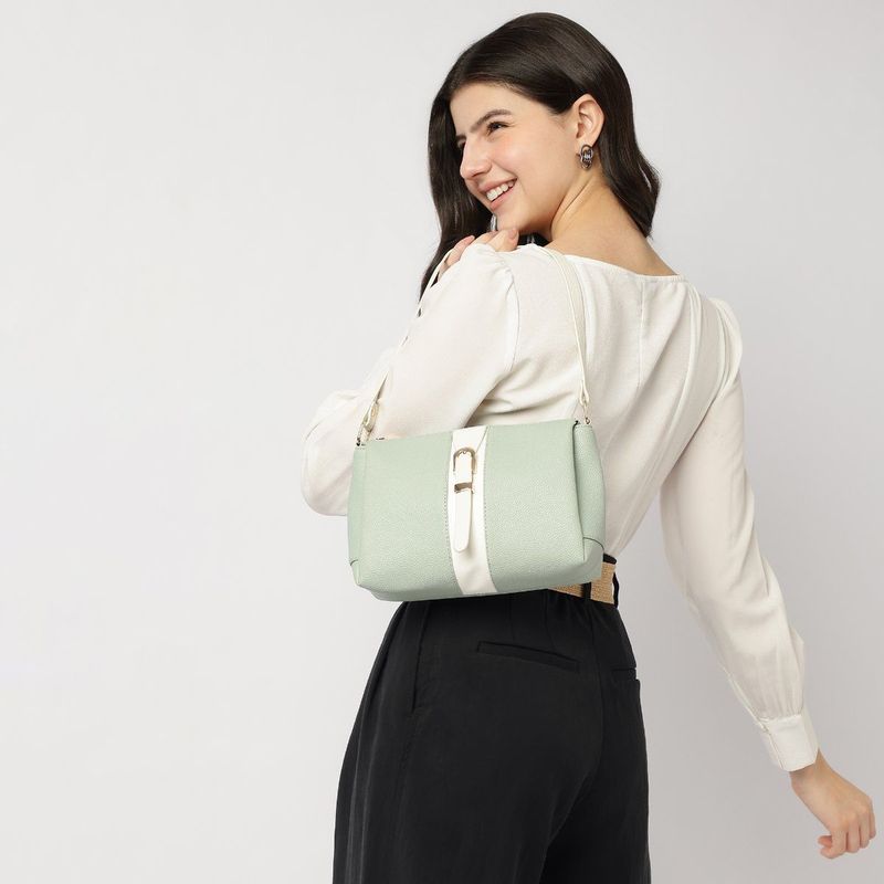 Buy Fastrack Green Solid Soft Serve Handbag Online
