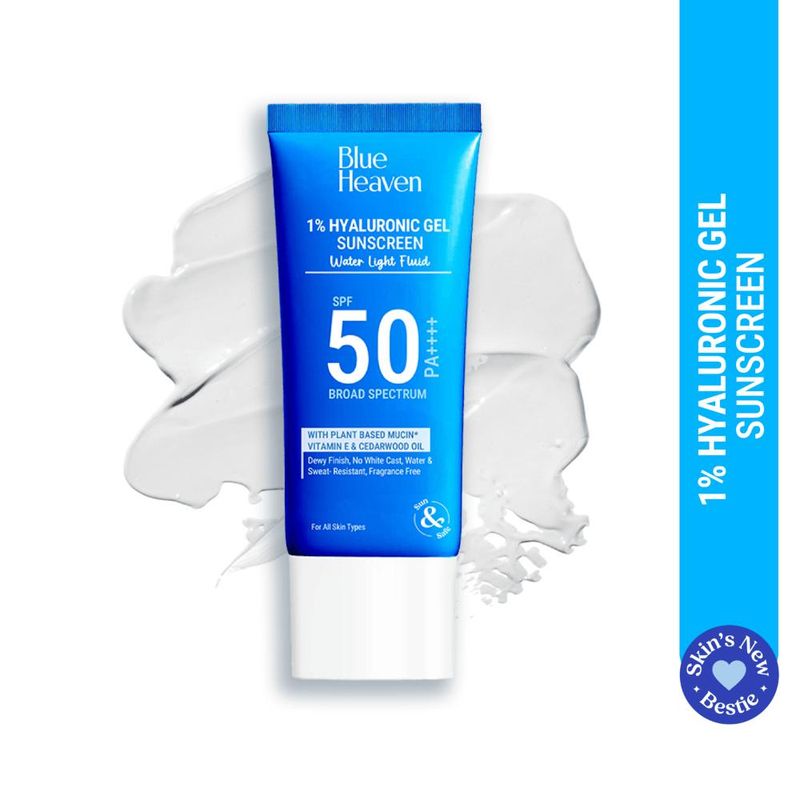 Buy Blue Heaven 1% Hyaluronic Gel Sunscreen Spf50 Pa++++ Online
