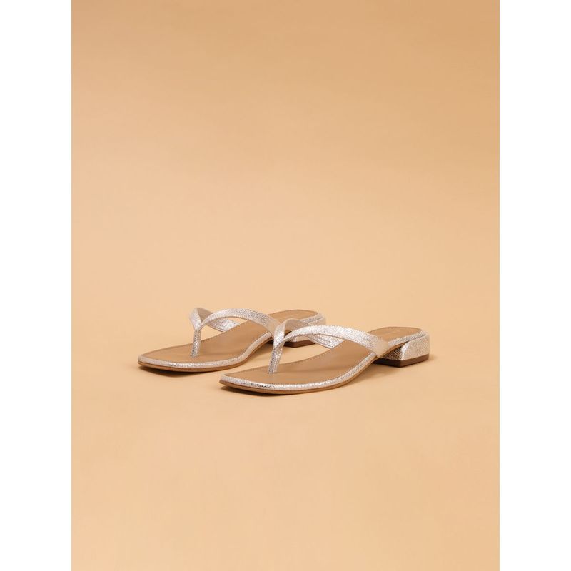 Buy Eridani Solid Silver Jade Metallic Flats Online