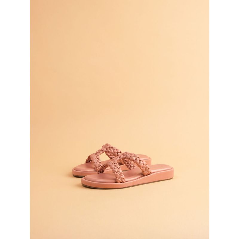 Buy Eridani Stripes Jesse Peach Flats Online