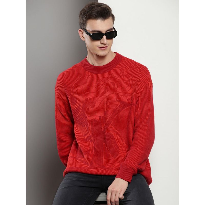 Buy Calvin Klein Men Red Color Sweater Online