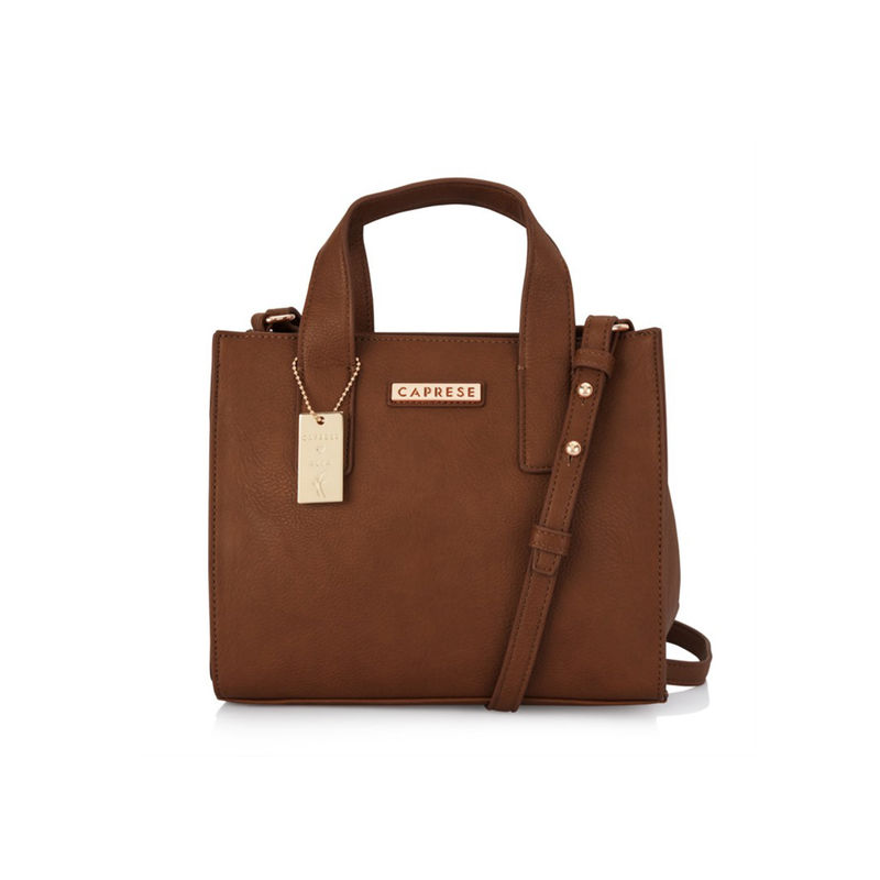 Buy Caprese Monna Small Tan Satchel Bag Online