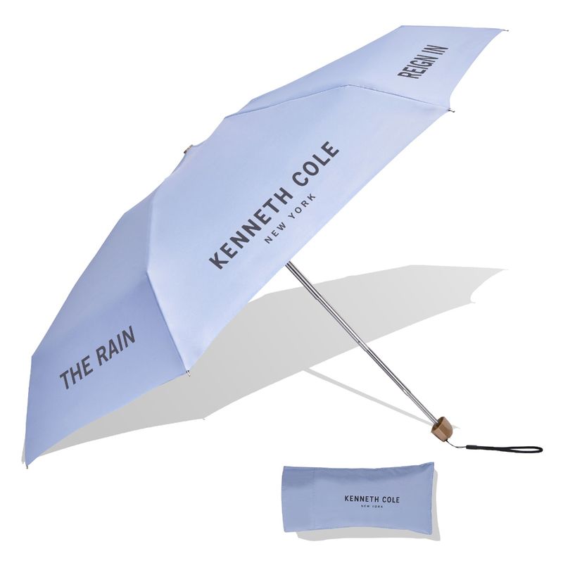 Buy Kenneth Cole Unisex Mini Umbrella - 3 Fold-Aqua Blue Online